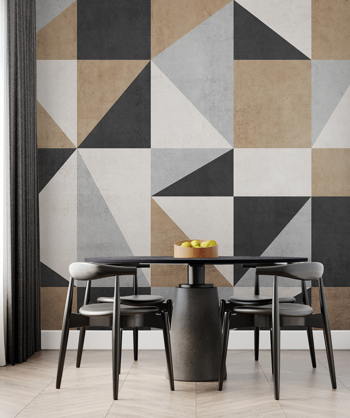Wall murals A pattern of triangles and triangles : u97643 - Tapeko.us