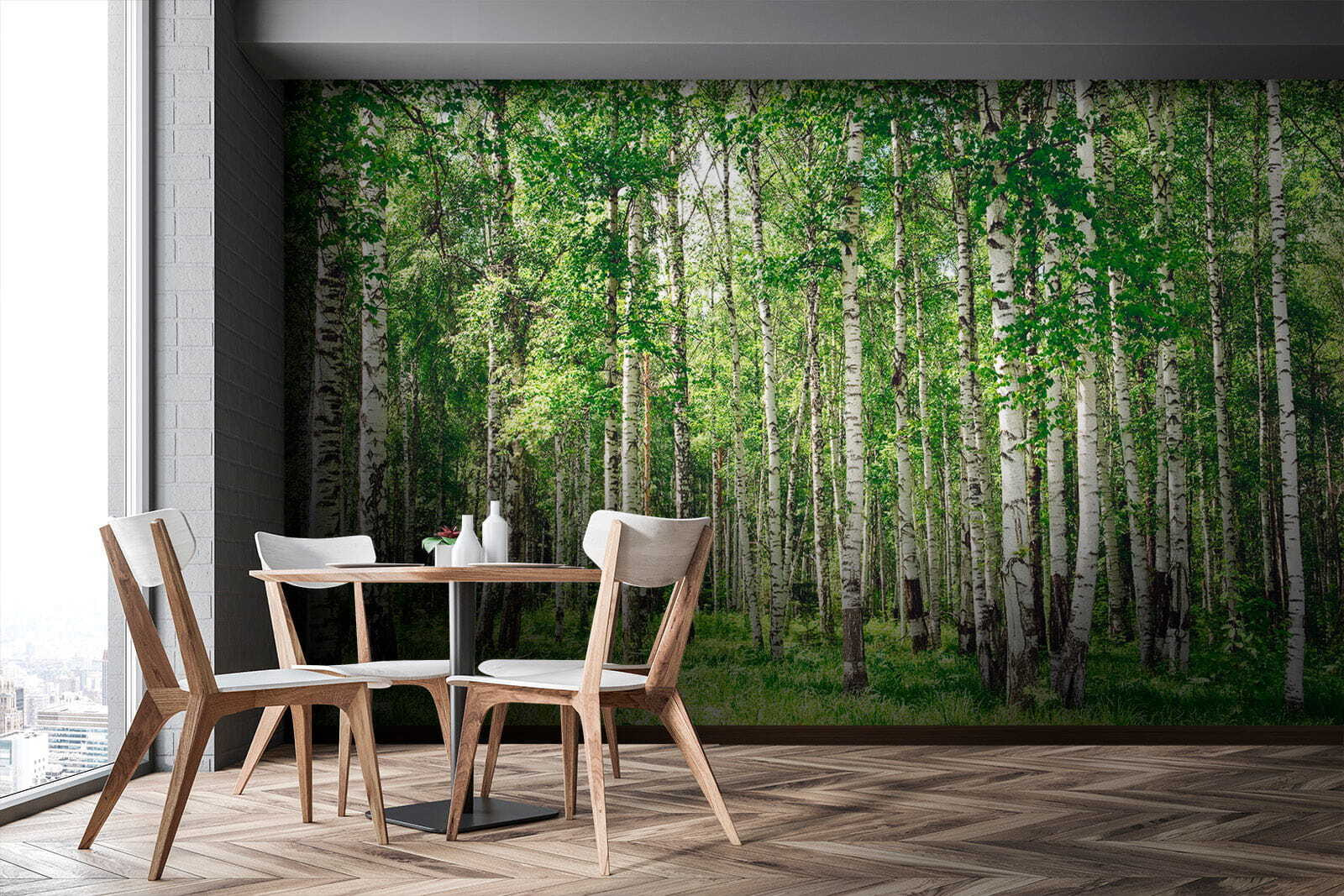Wall murals Group of trees in a forest : u52530 - Tapeko.us